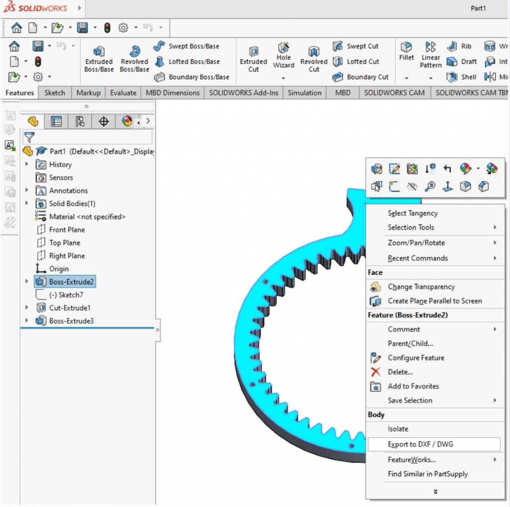 Exporting to DXF from SolidWorks - SendCutSend
