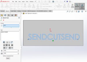 How to Create Text in SolidWorks | SendCutSend