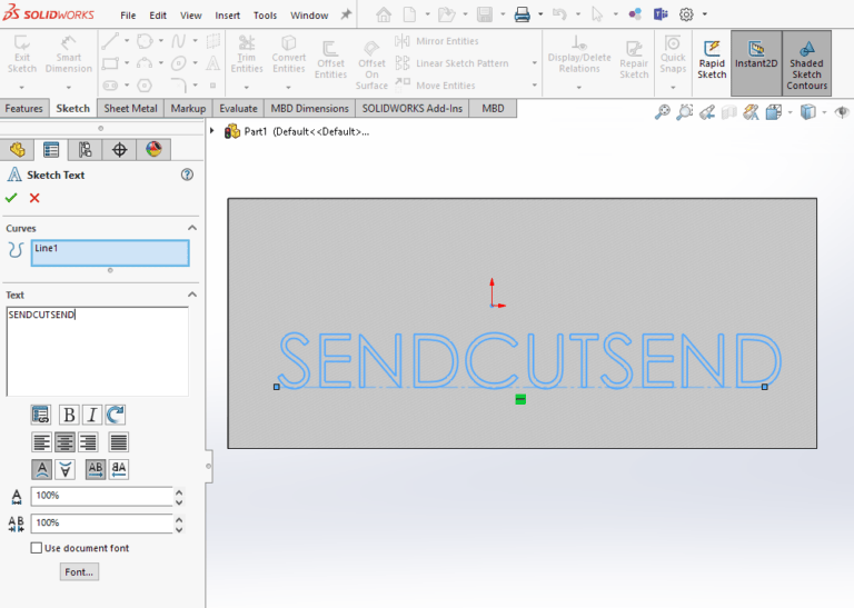 How To Create Text In Solidworks Sendcutsend