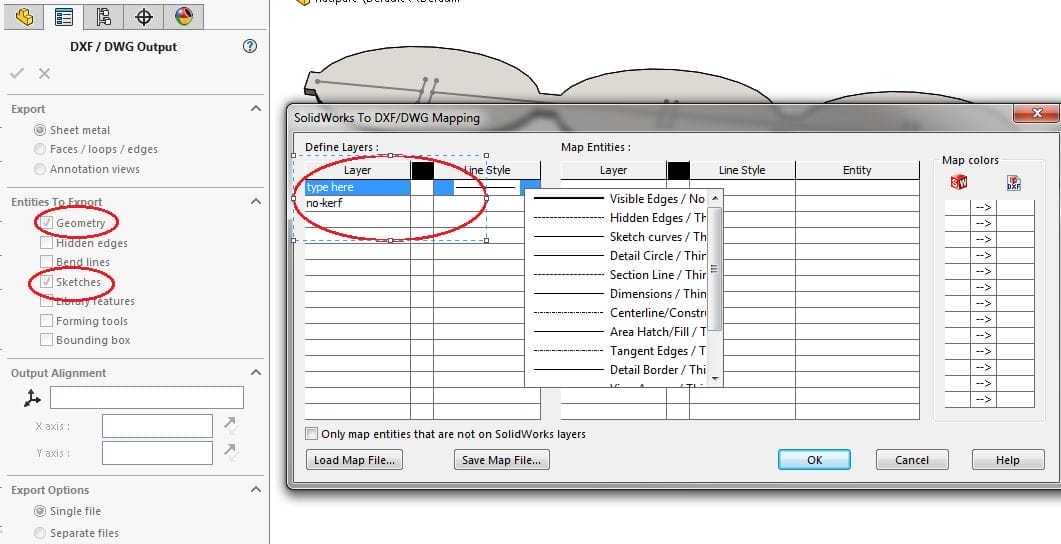 Exporting a DXF from SolidWorks for Laser Cutting